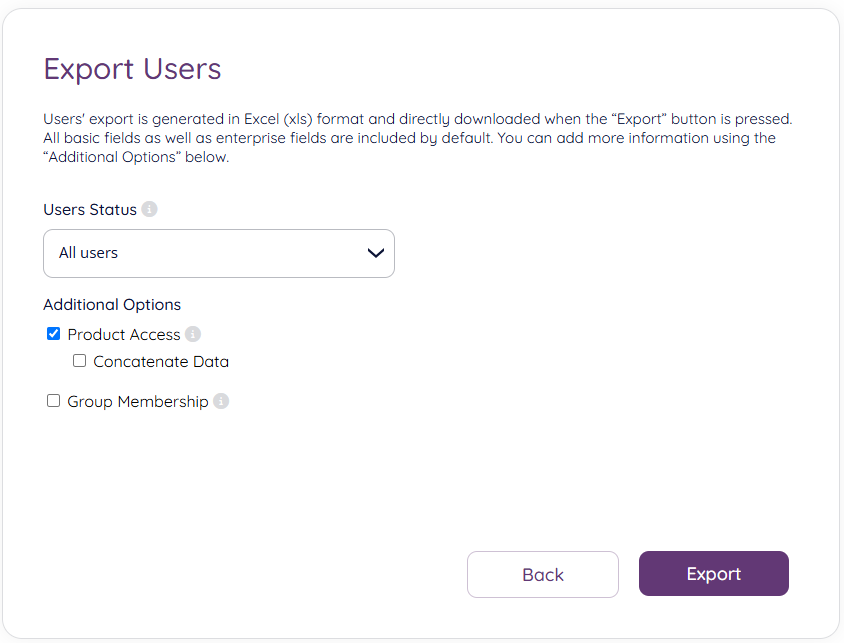 How to generate users file export? | Puzzel Help Centre